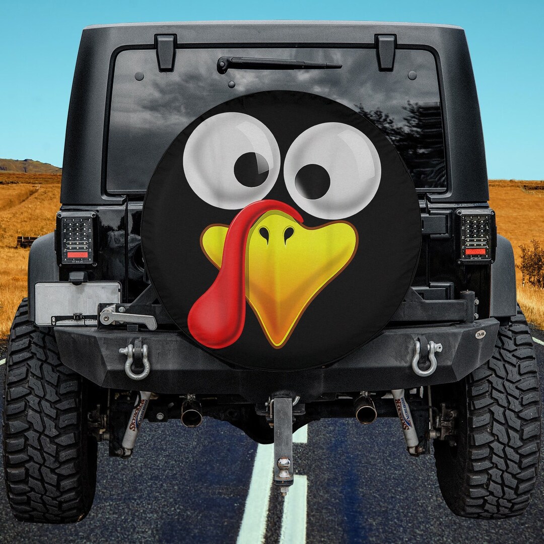 Thanksgiving Turkey Face Spare Tire Cover: Universal Fit for Jeep, RV ...