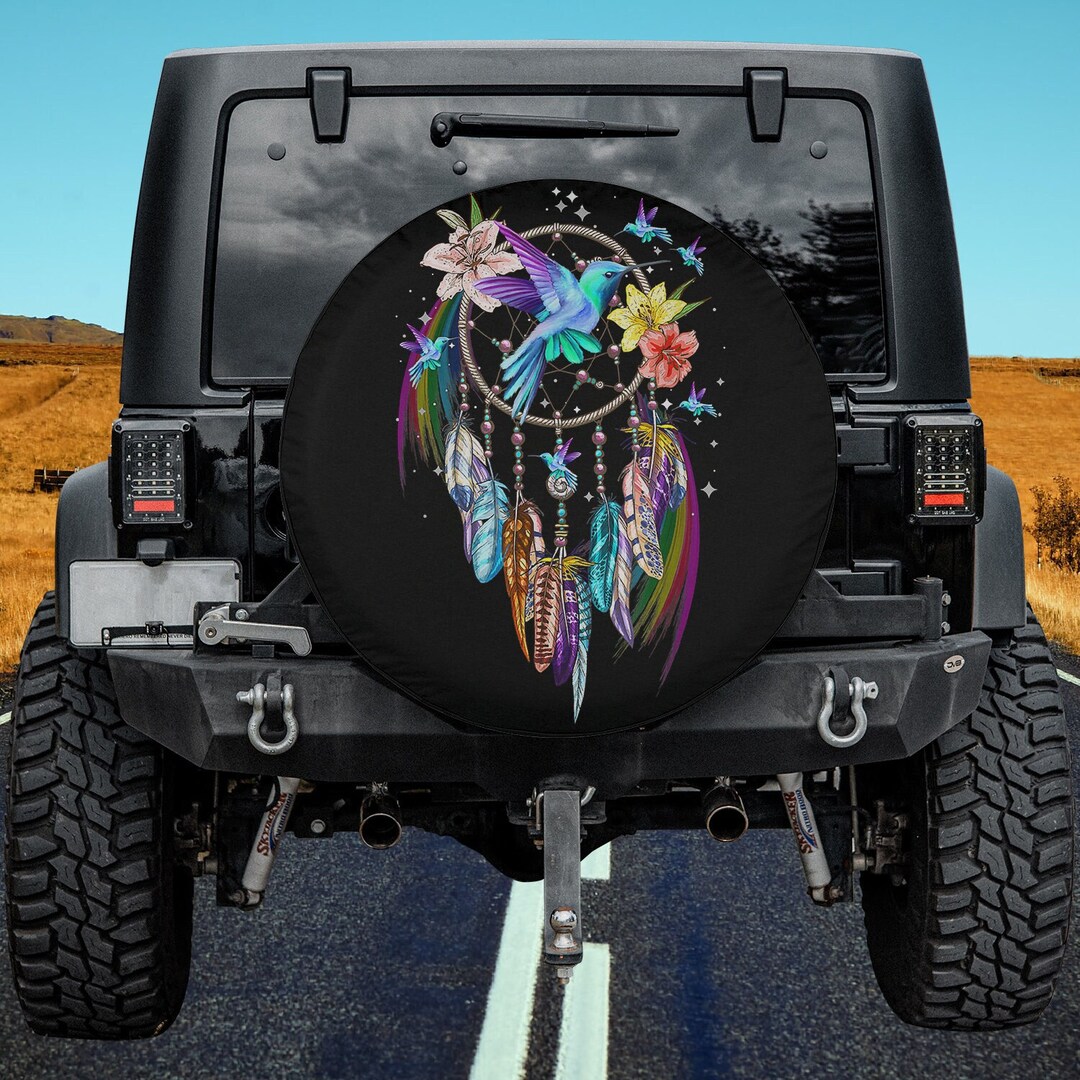 Hummingbird Dream Catcher Spare Tire Cover: Universal Fit (27-34 Inch ...