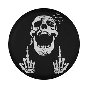 Halloween Skeleton Middle Finger Spare Tire Cover: Jeep, RV, SUV - Etsy