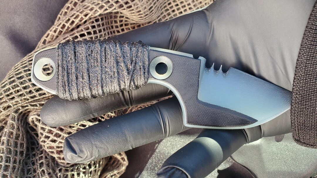 Handmade Ghost Black G10 "lil Jawn" Pikal Grip or Drop Point,spike ...