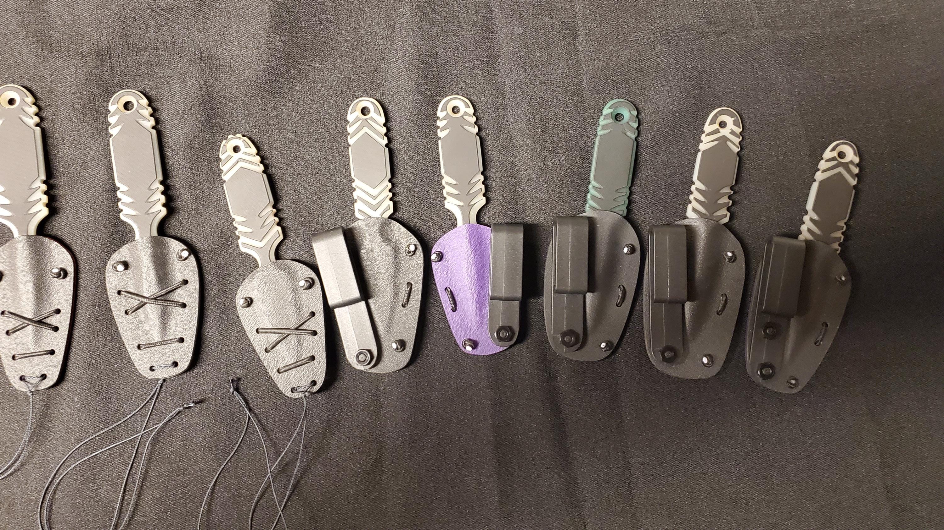 Handmade NPE "letter Opener" Gen. 2.0 Ghost G10, Purple/pink, Green and ...