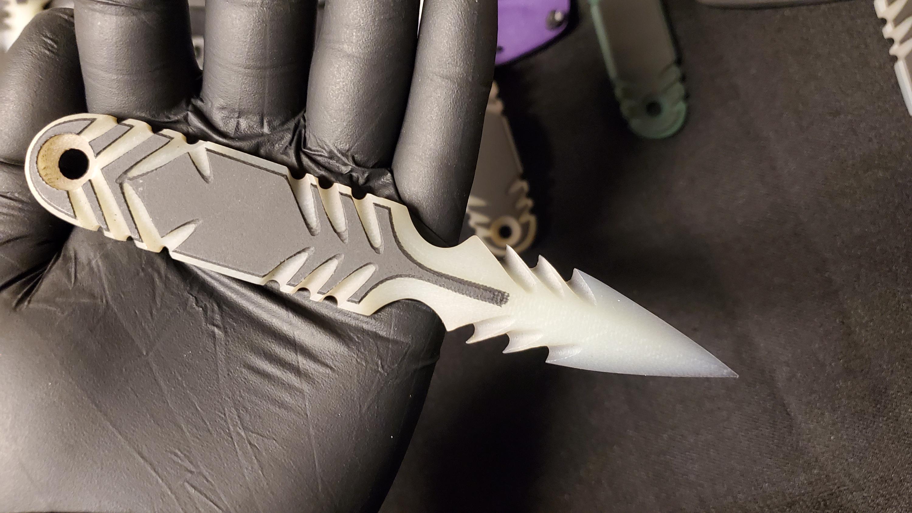 Handmade NPE "letter Opener" Gen. 2.0 Ghost G10, Purple/pink, Green and ...