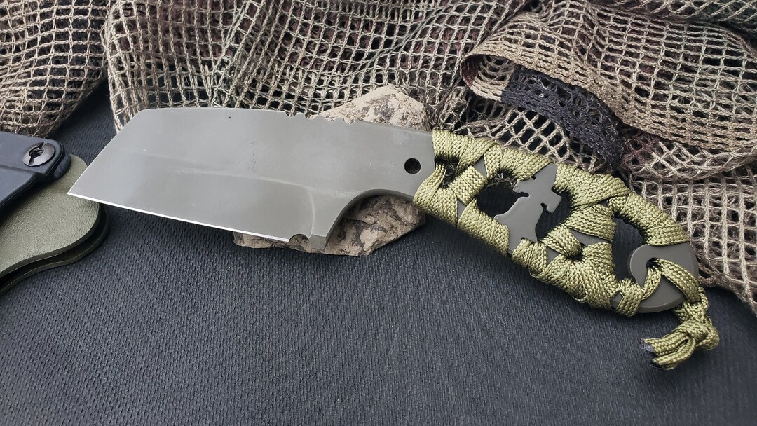 Handmade wharnie Jawn Skeletonized Fixed Blade, Magpul OD Green,1095 ...