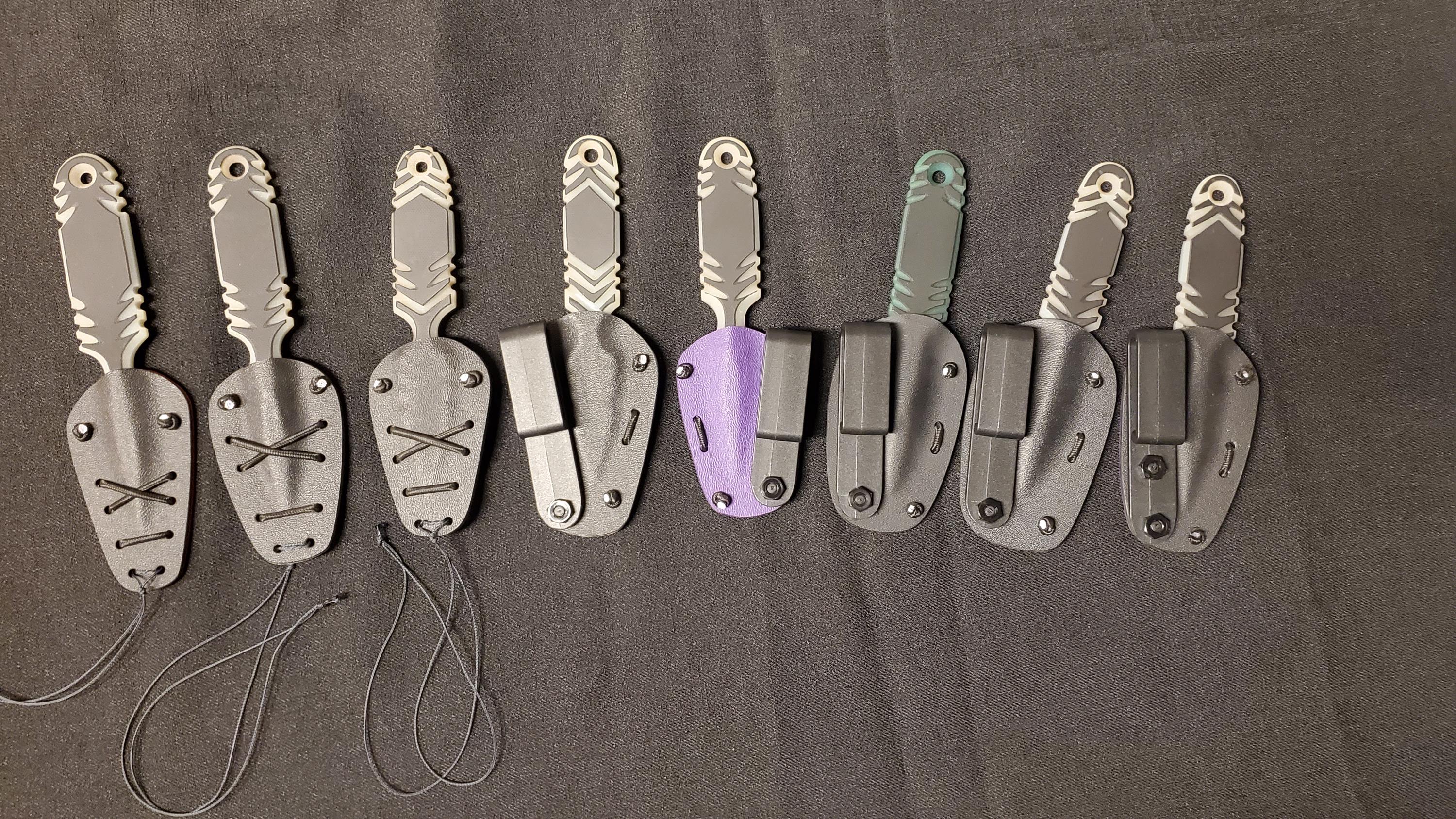 Handmade NPE "letter Opener" Gen. 2.0 Ghost G10, Purple/pink, Green and ...