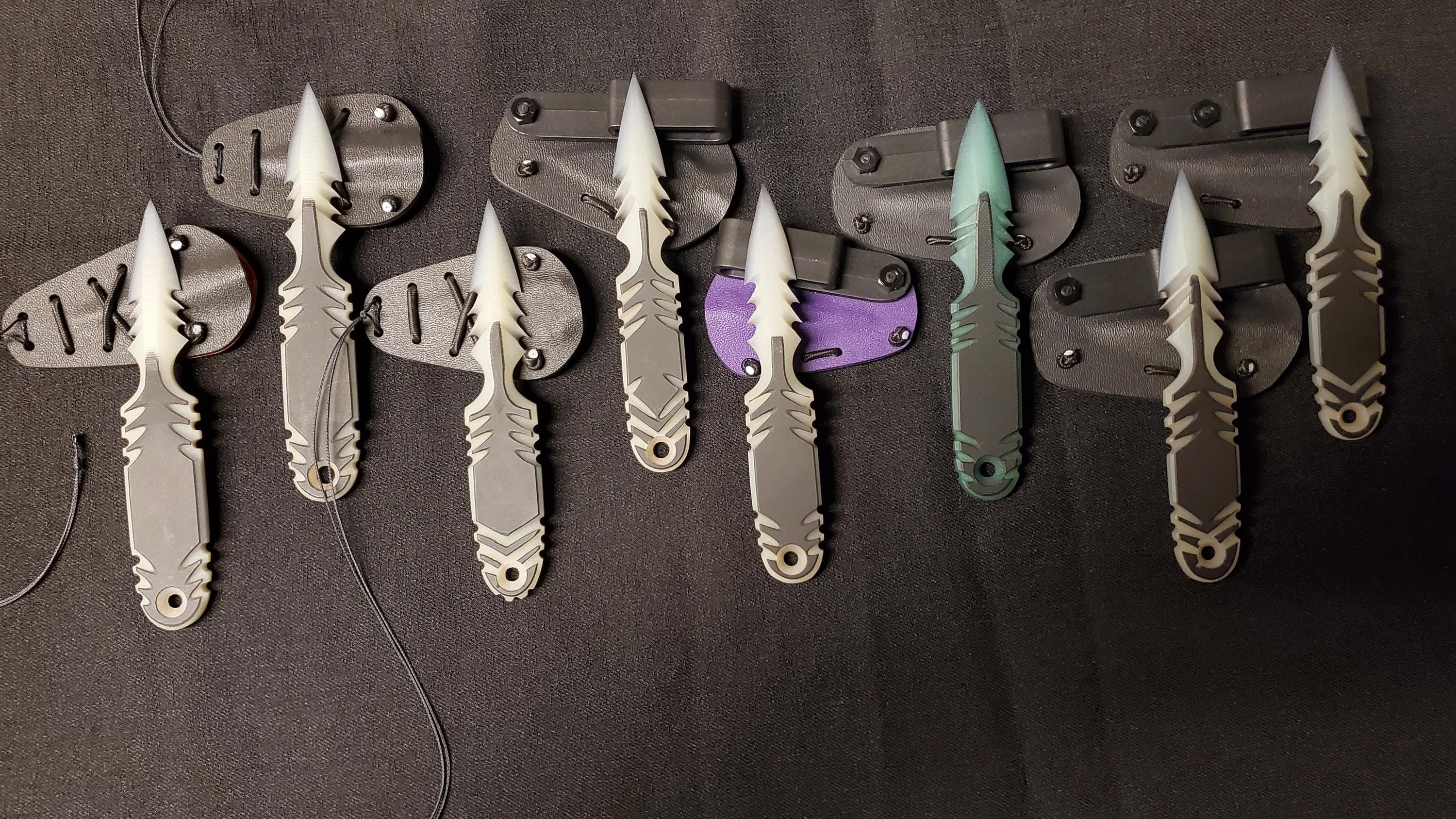 Handmade NPE "letter Opener" Gen. 2.0 Ghost G10, Purple/pink, Green and ...