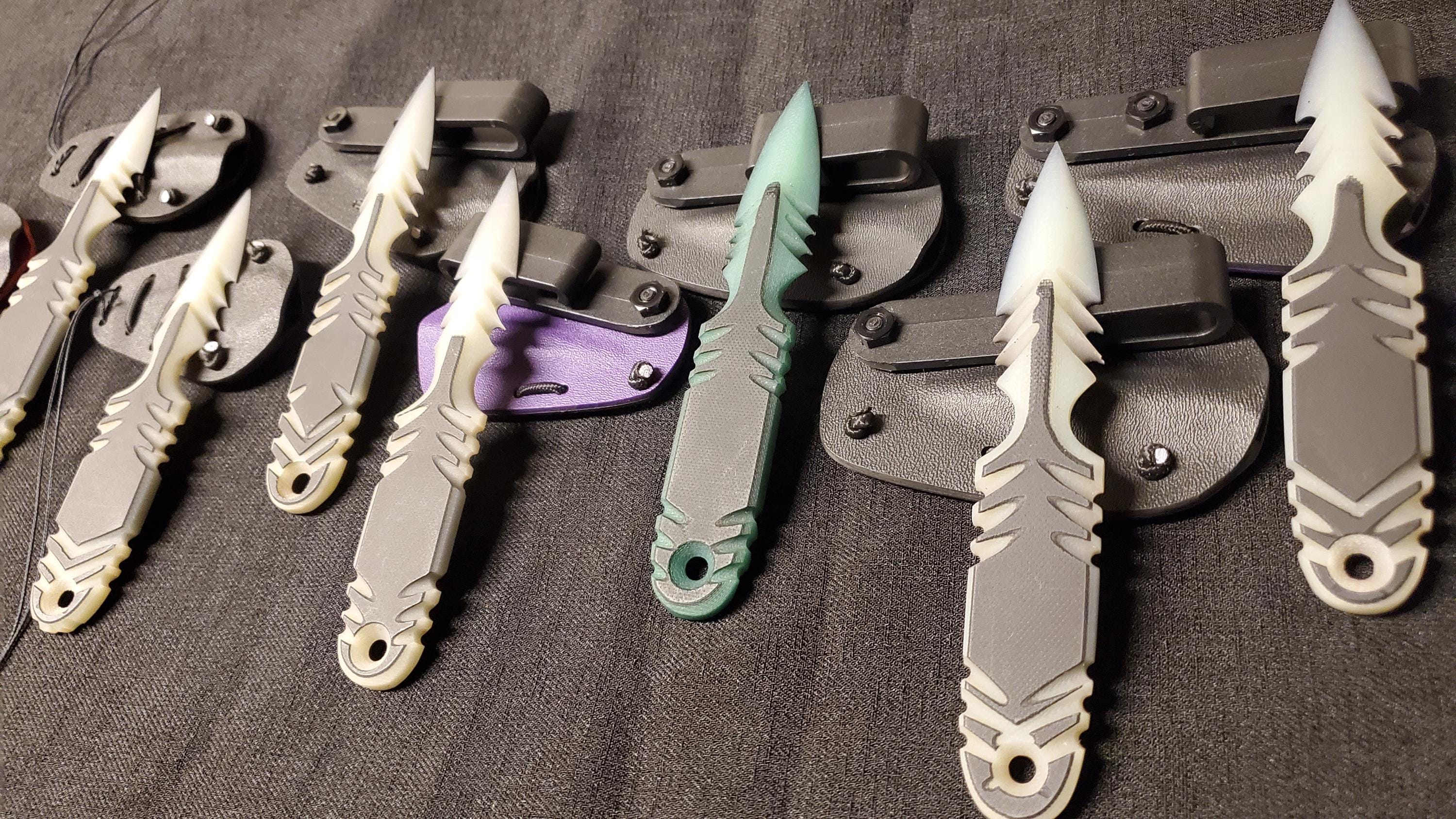Handmade NPE "letter Opener" Gen. 2.0 Ghost G10, Purple/pink, Green and ...