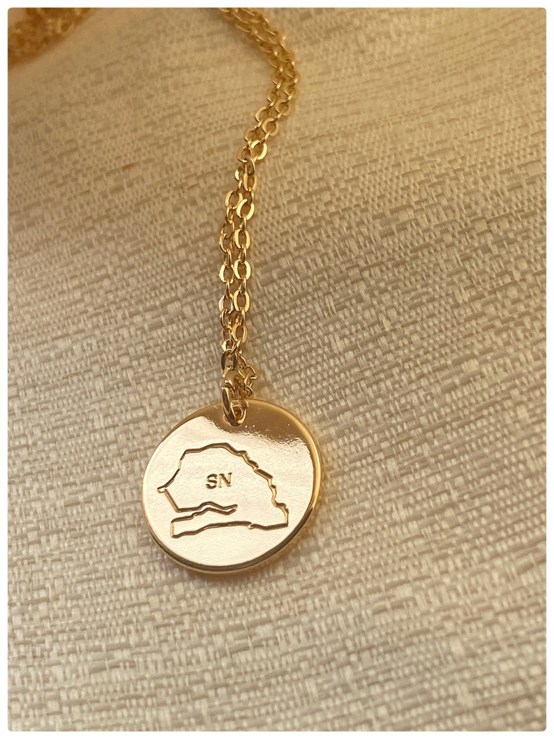 Senegal Necklace-map Necklace-continent Necklace-african Jewelry ...