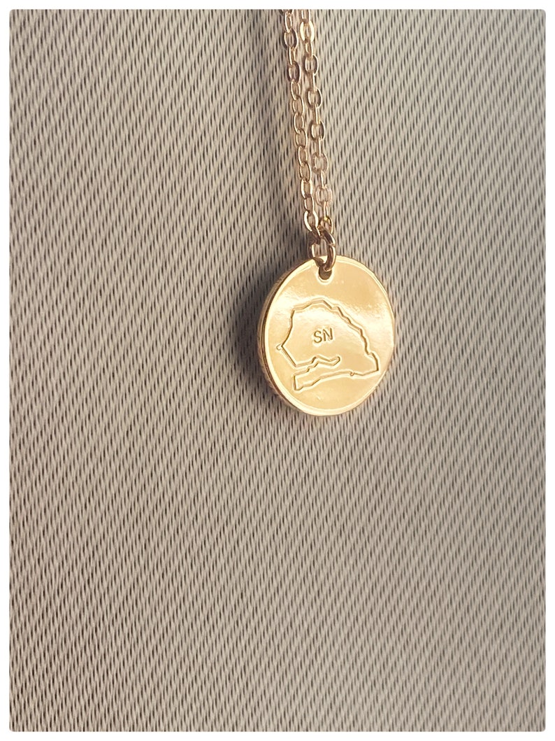 Senegal Necklace-map Necklace-continent Necklace-african Jewelry ...