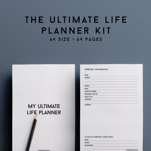 Ultimate Life Binder, Planner Binder, Health Planner, Fitness Planner ...