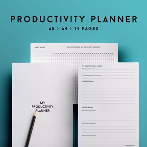 Project Tracker, Productivity Planner, Undated Planner, Project Planner ...