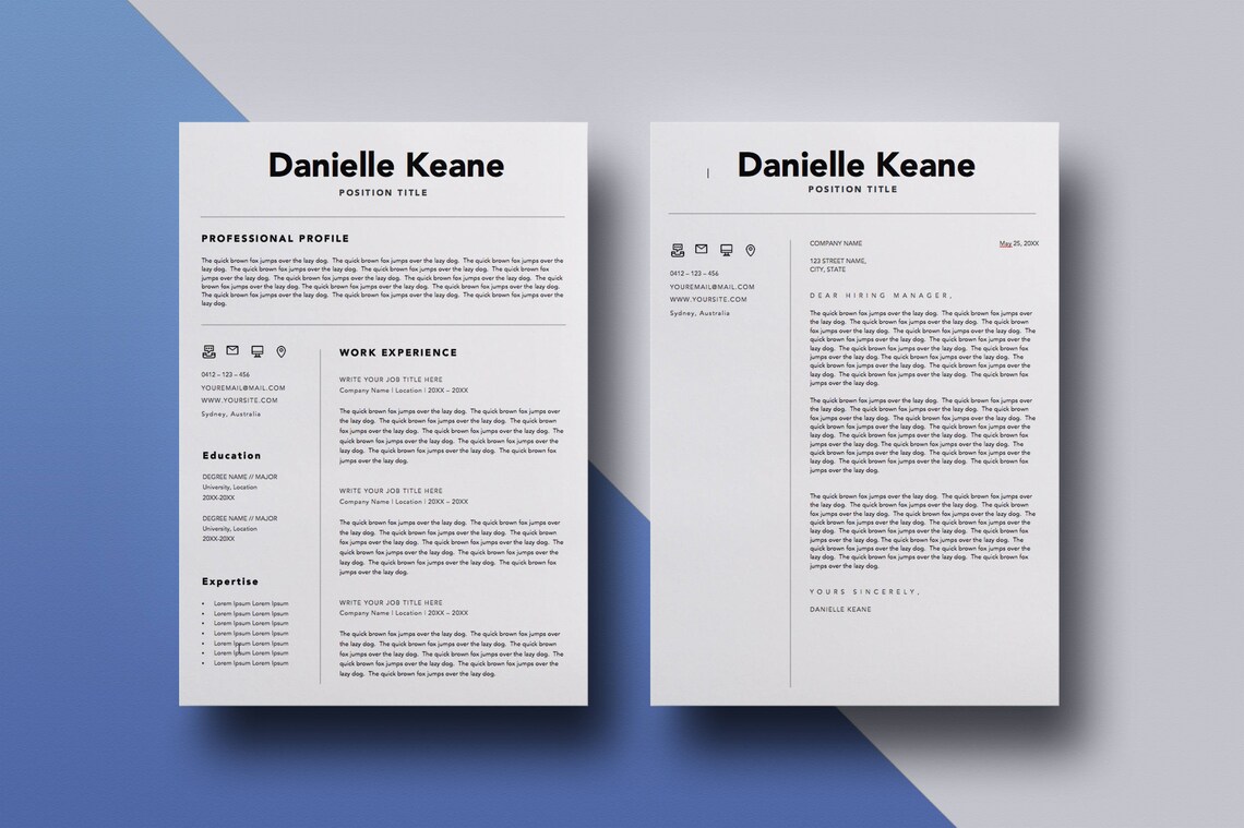 CV Template Simple, Cv Template 1 Page, Cv Template Minimal, Google ...