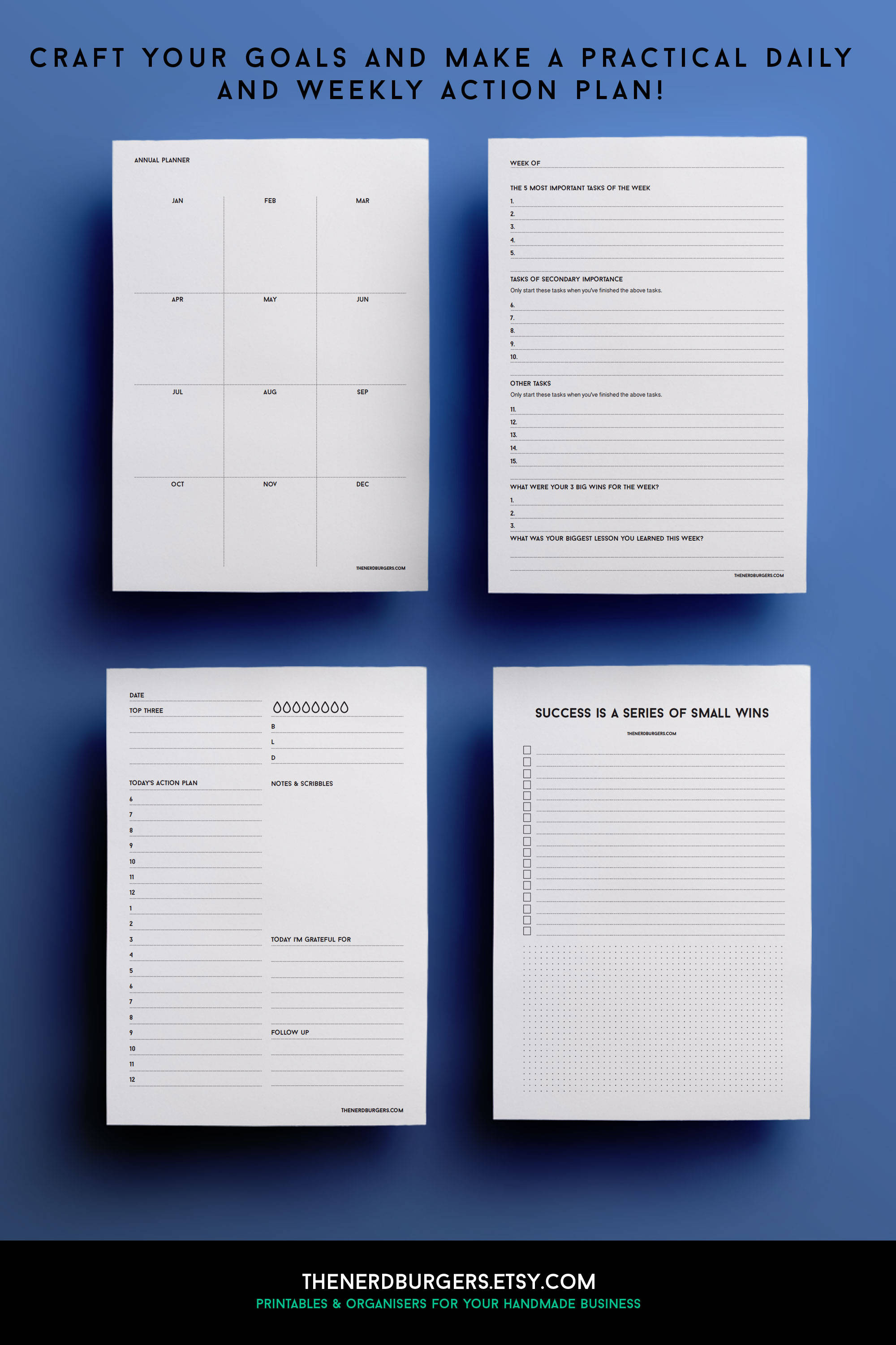 Productivity Organizer, Student Planner, Business Planner, Daily ...