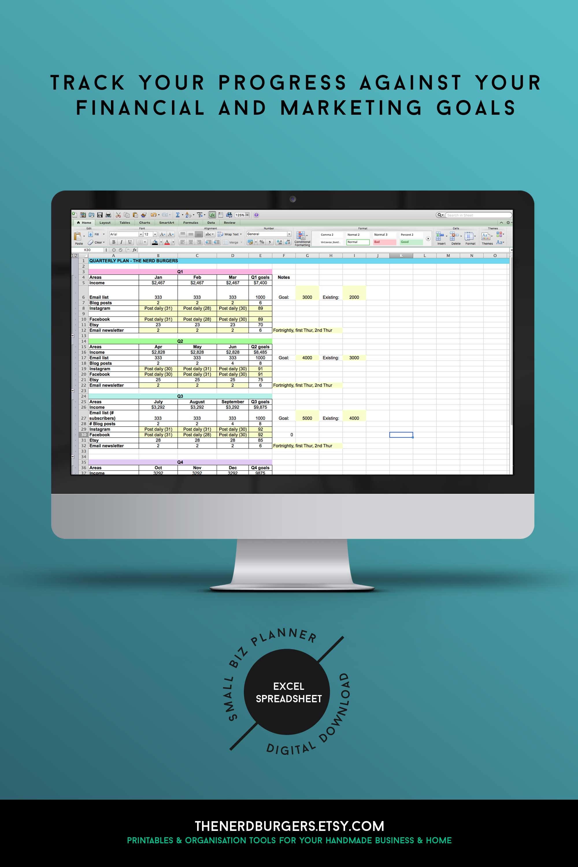 Small Business Planner, Income Tracker, Productivity Planner, Finance ...