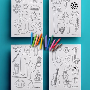 ABC Coloring Book, Alphabet Coloring Pages, Preschool Abc Book ...