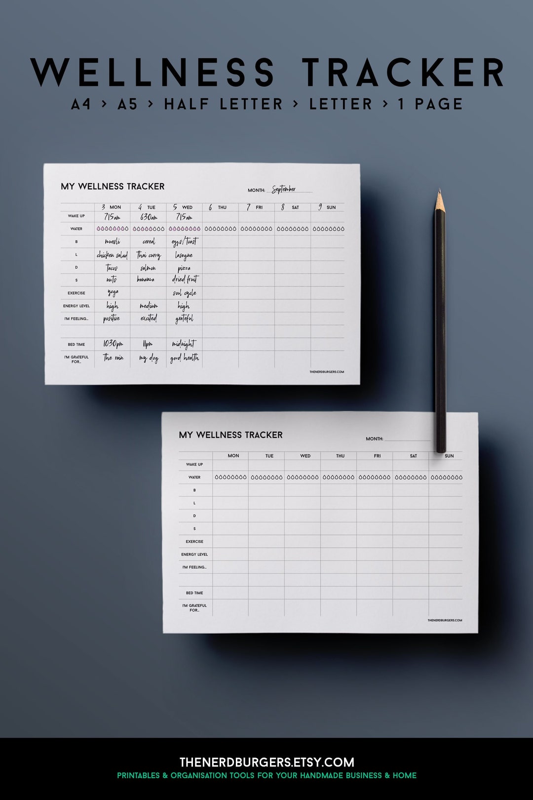 Self Care Tracker Printable, Mental Health Printable Planner, A5 ...