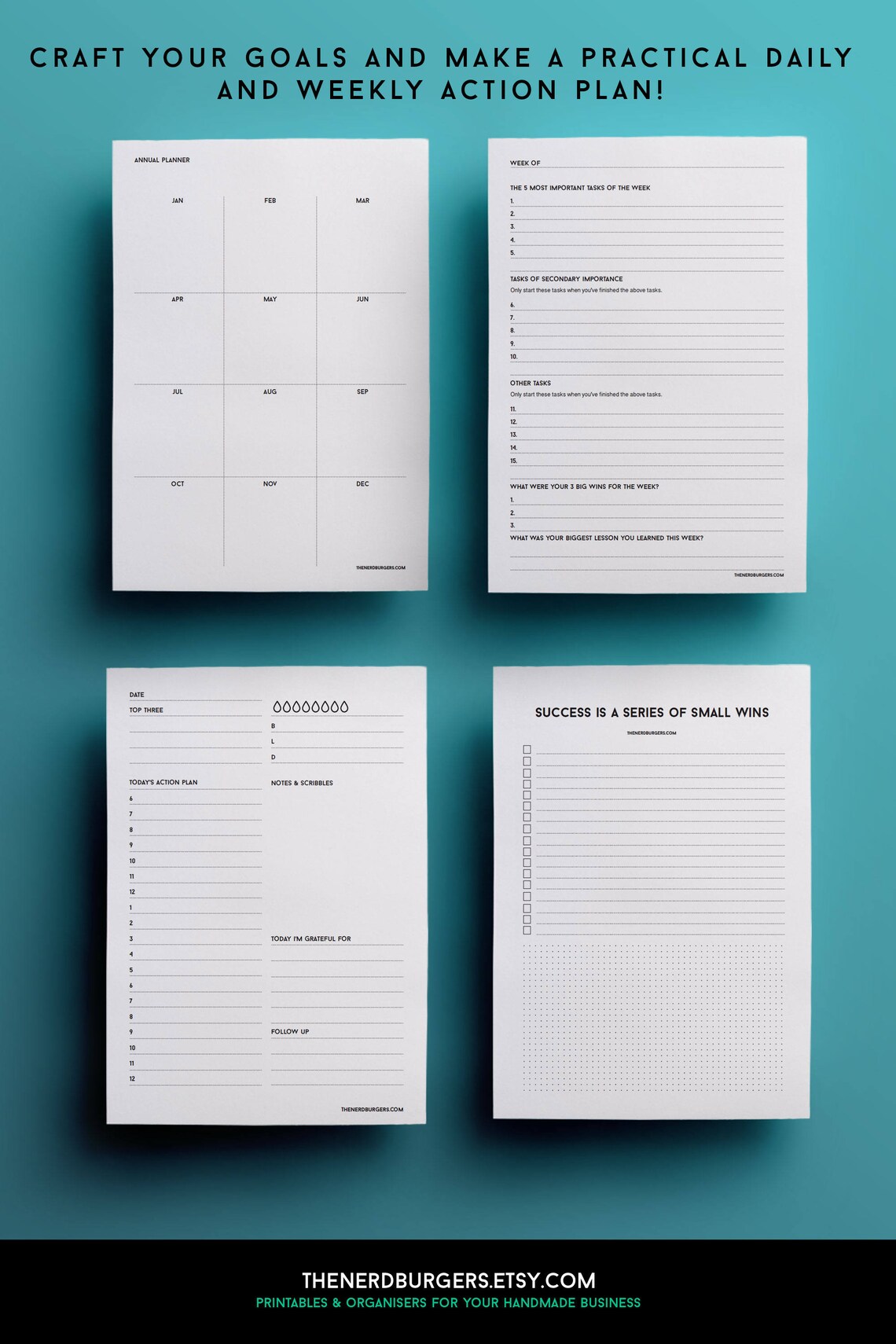Project Tracker, Productivity Planner, Undated Planner, Project Planner ...