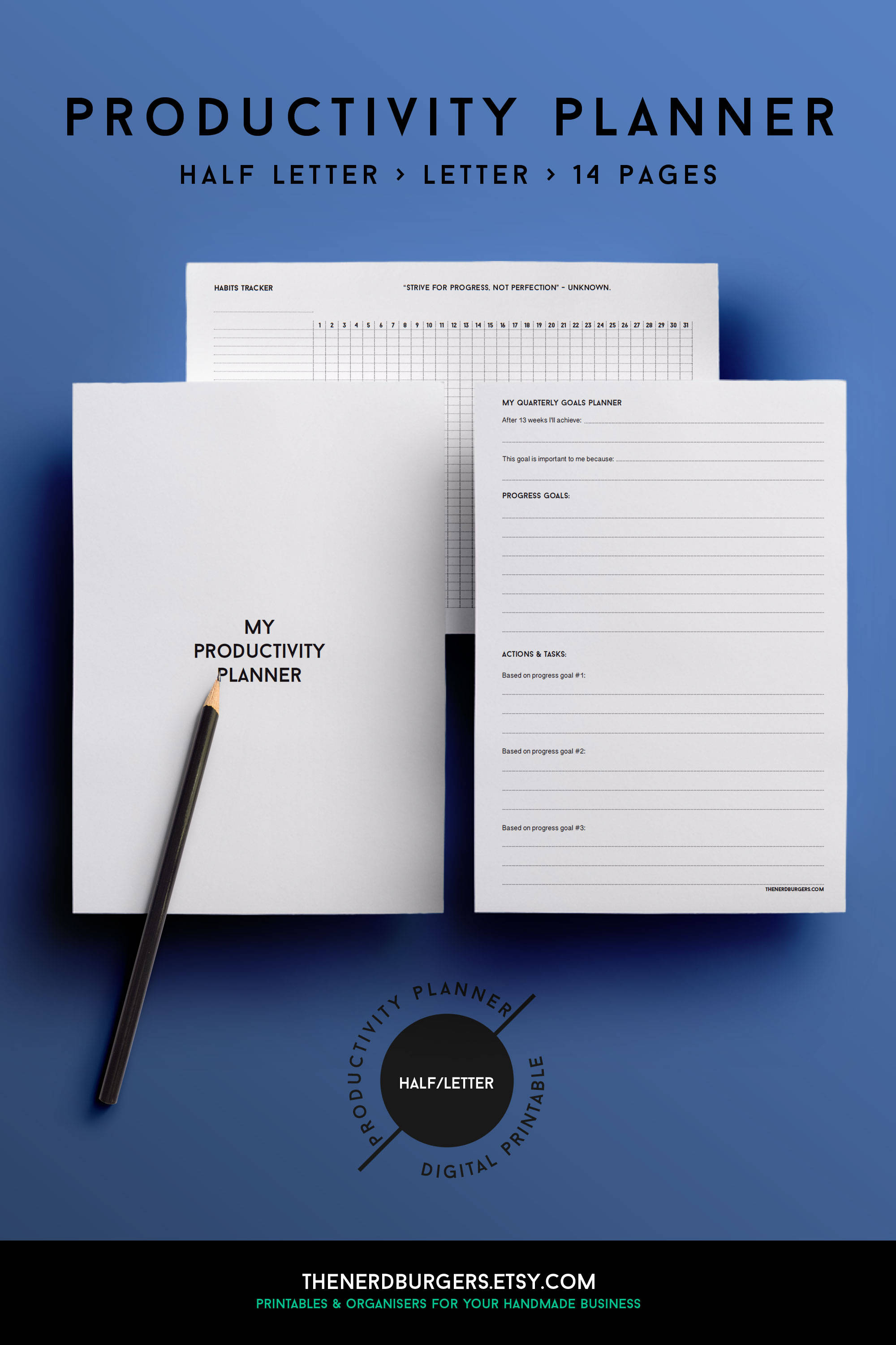 Productivity Organizer Student Planner Business Planner - Etsy Australia