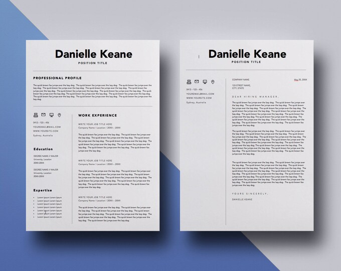 CV Template Modern | CV Template Simple | CV Template Word | Cv ...