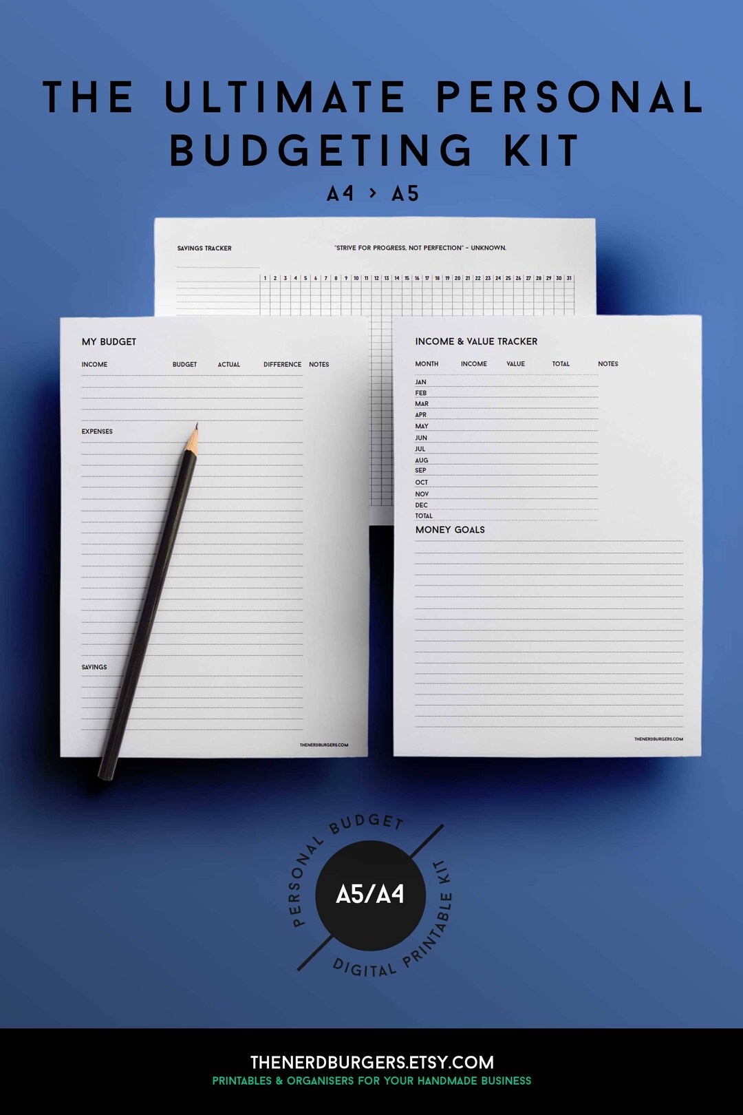 Financial Printables, Finance Printables, Printable Budget, A5 Finance ...