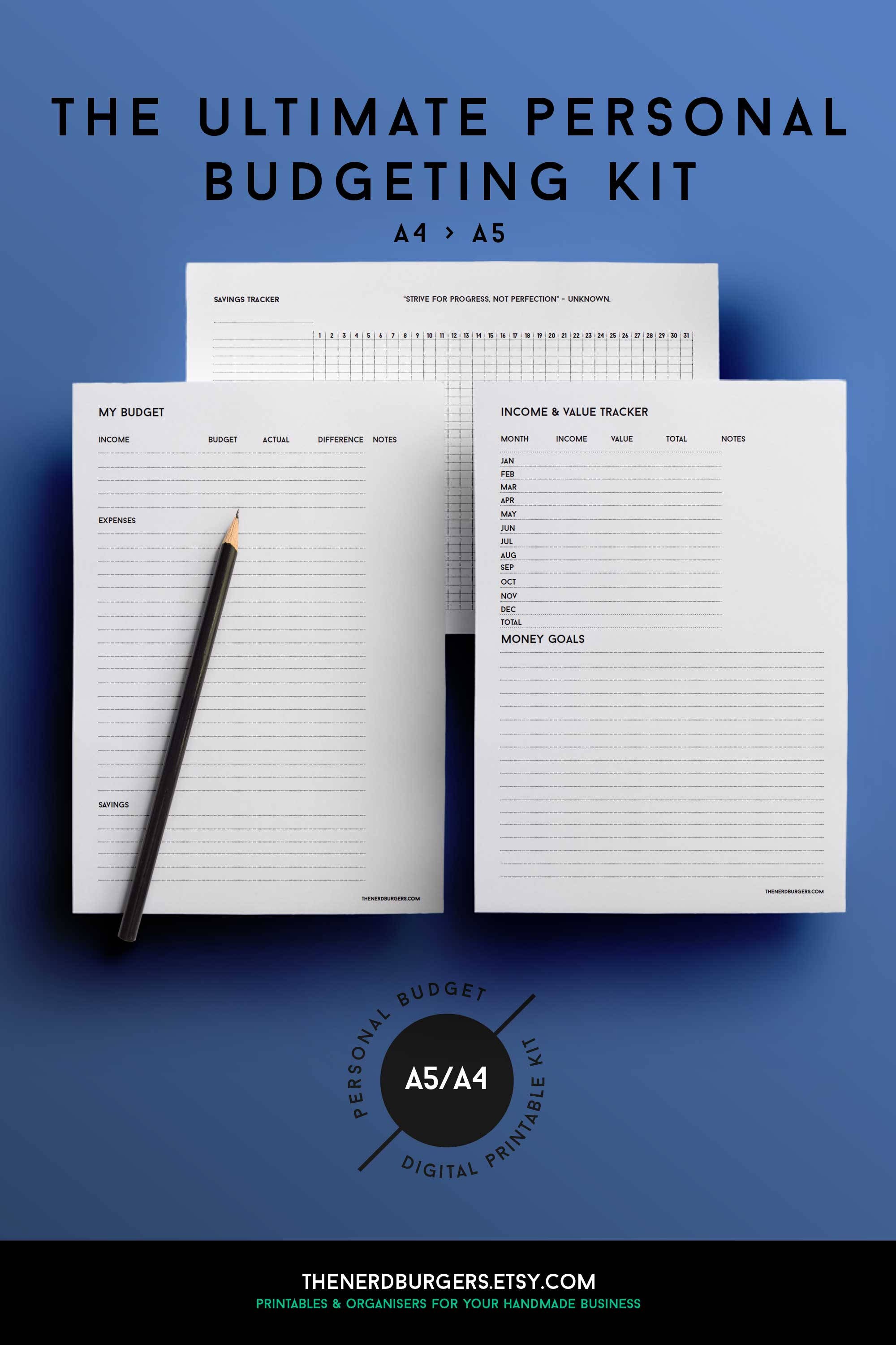 Financial Printables, Finance Printables, Printable Budget, A5 Finance ...