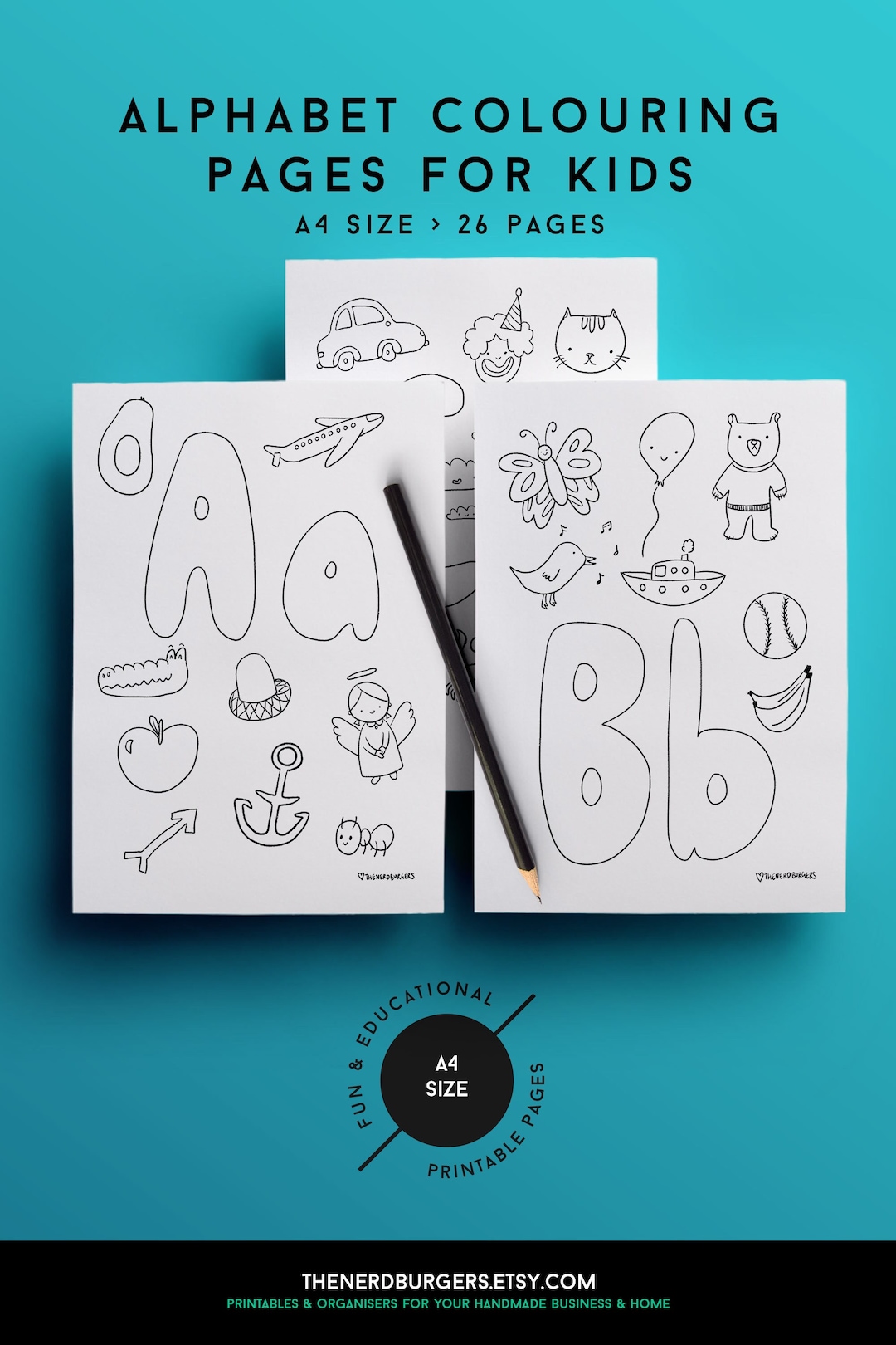 ABC Coloring Book, Alphabet Coloring Pages, Preschool Abc Book ...