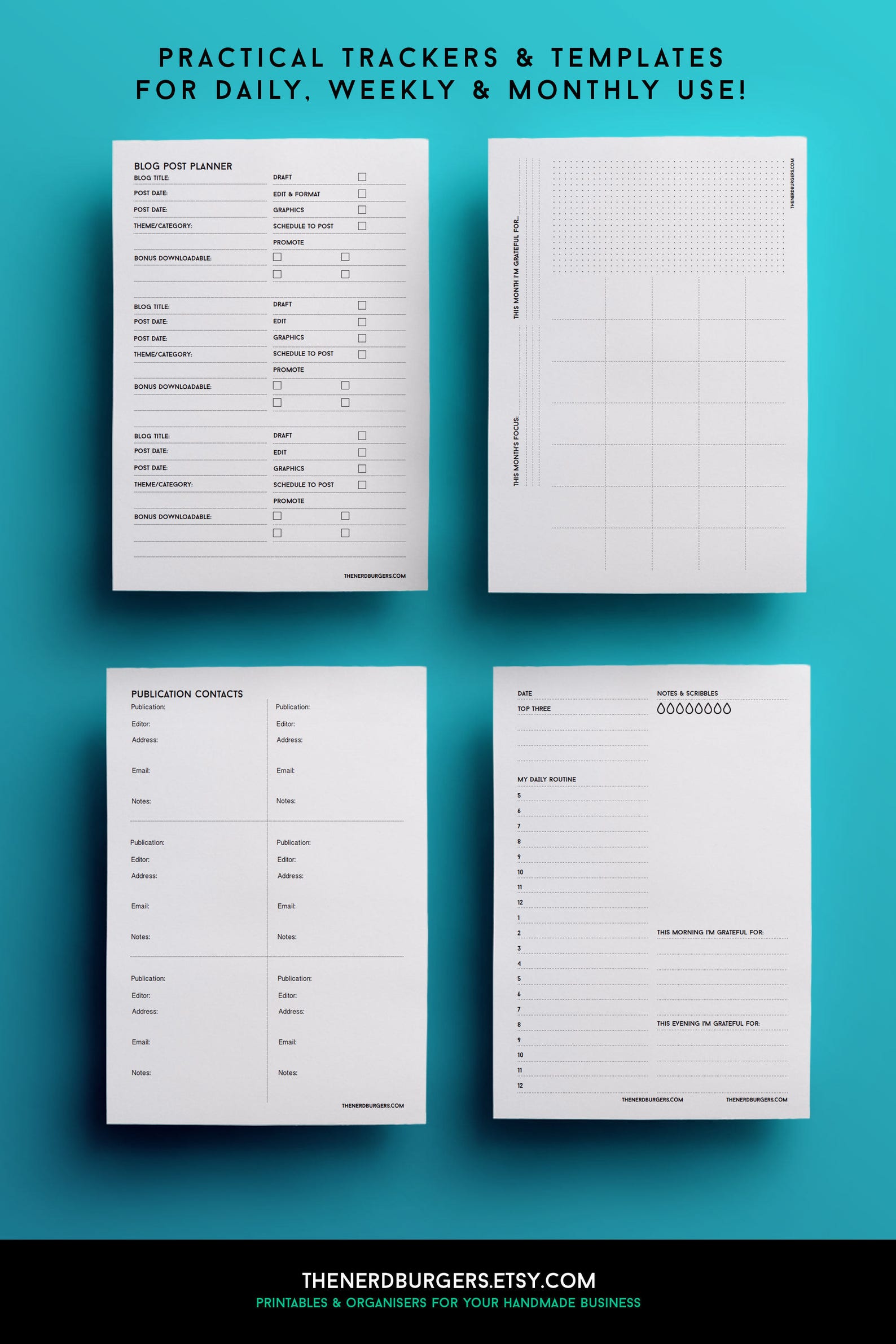 Handmade Business Planner, Small Business, Marketing Kit, Productivity ...
