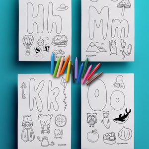 ABC Coloring Book, Alphabet Coloring Pages, Preschool Abc Book ...