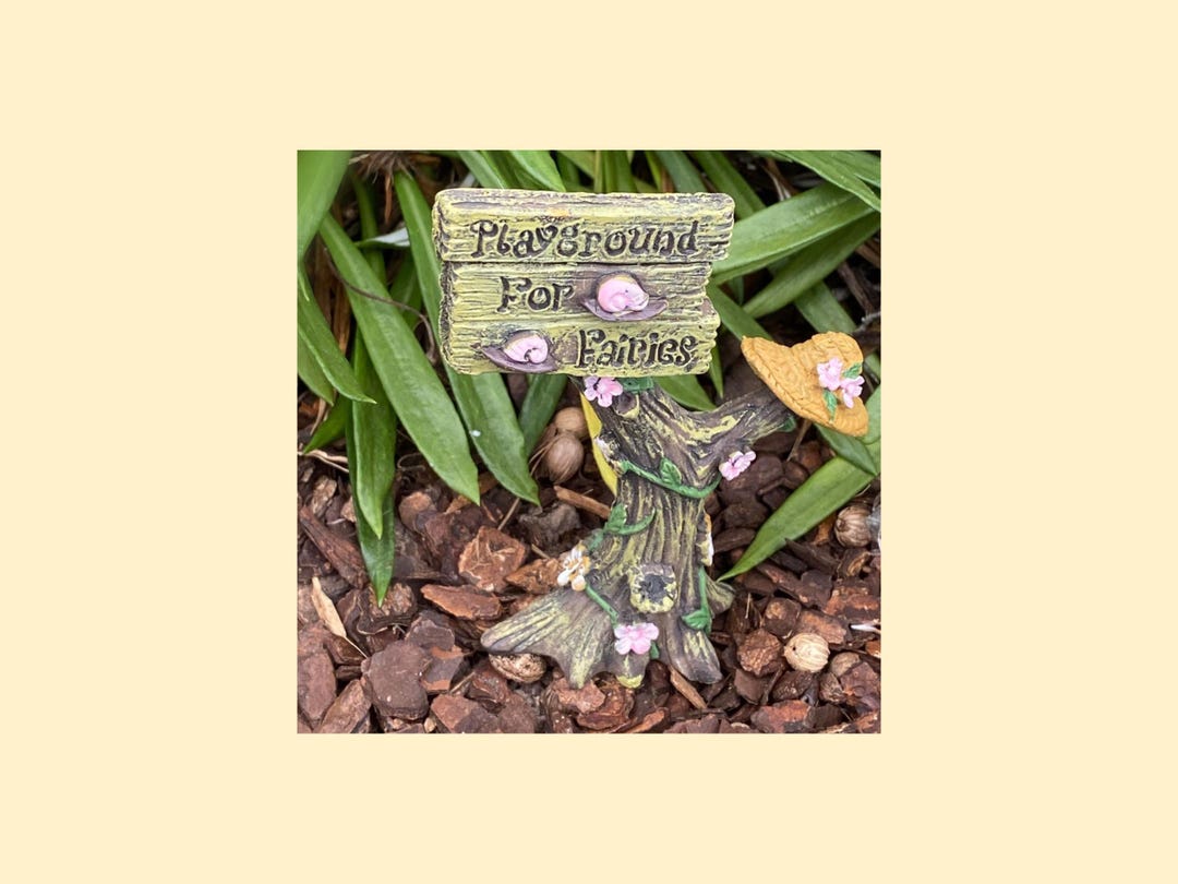 Playground for Fairies Sign Fairy Accessories Fairy Garden Accessories ...