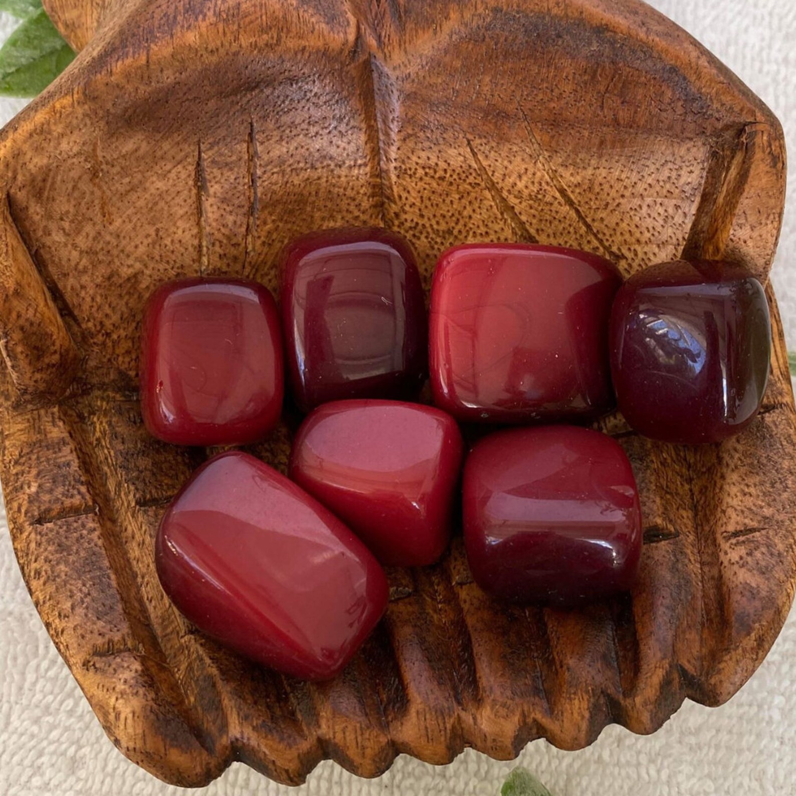 Red Obsidian Tumble Stone Red Obsidian Healing Stone | Etsy