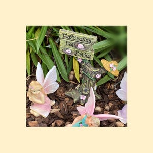 Playground for Fairies Sign Fairy Accessories Fairy Garden Accessories ...