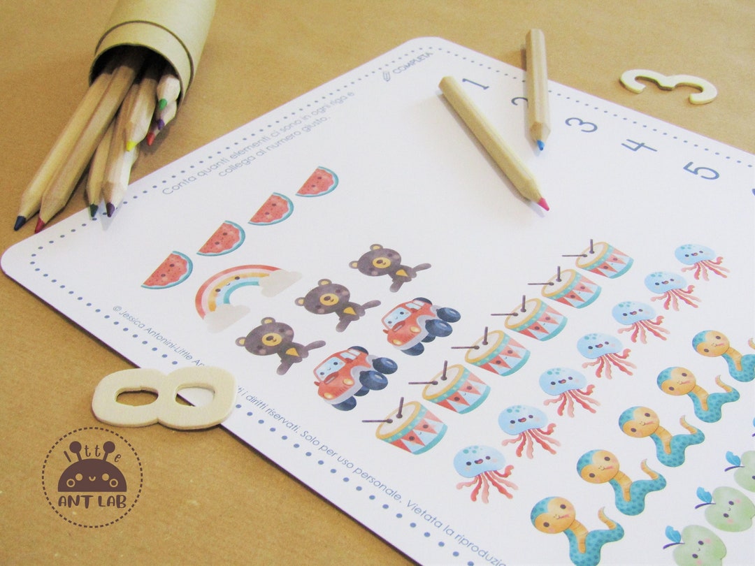 Connect the Numbers PRINTABLE Learning the Numbers - Etsy