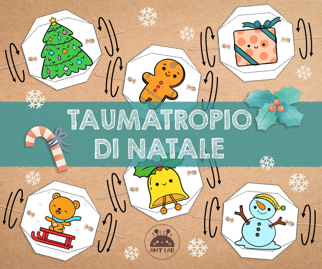 CHRISTMAS THAUMATROPE 6 Different Thaumatropes Printable Activity ...