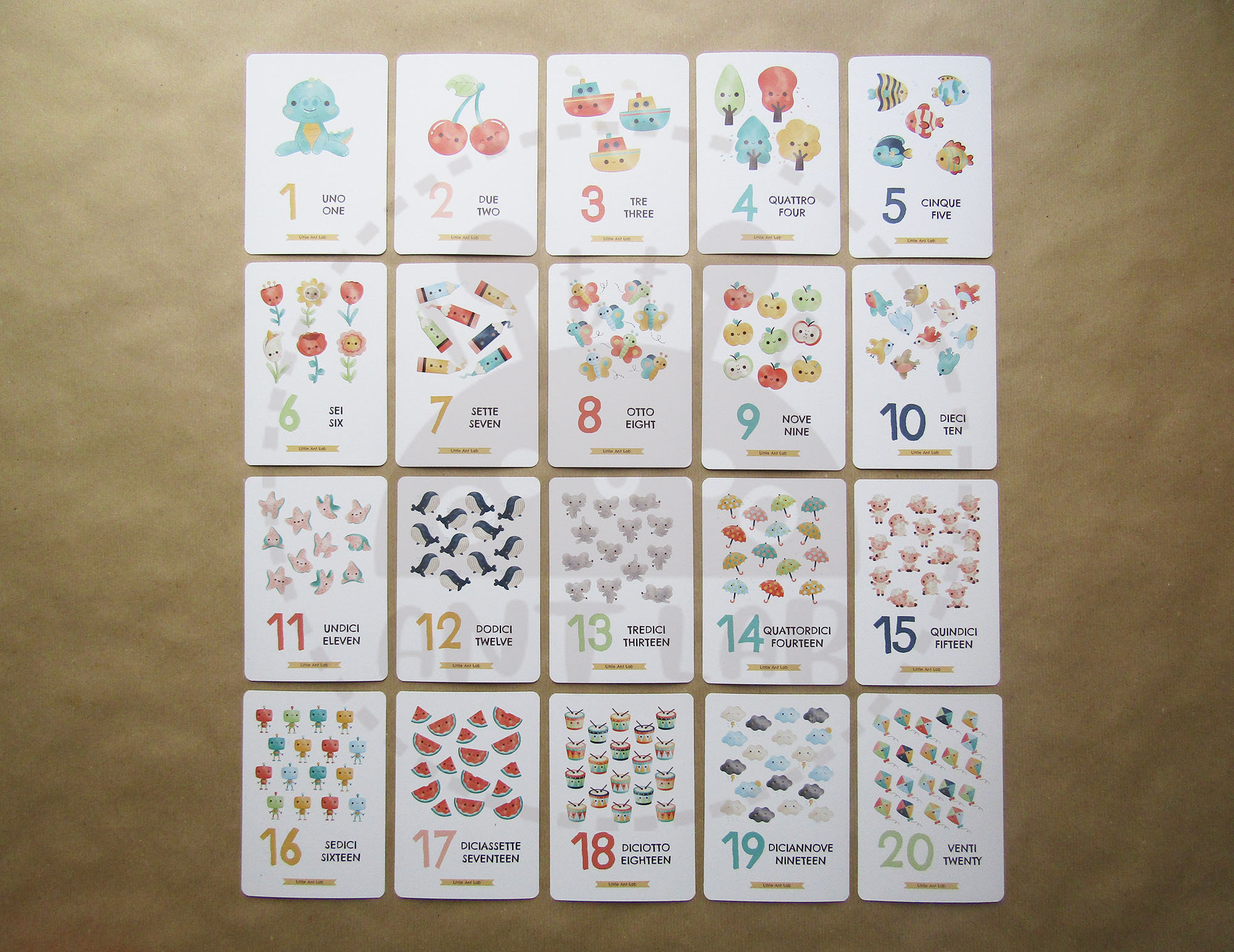 Tarjetas didácticas de números del 1 al 20 tarjetas - Etsy México