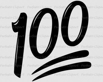 Hundred Points Emoji SVG, PNG, EPS/100 Points Emoji Svg, Png, Eps ...