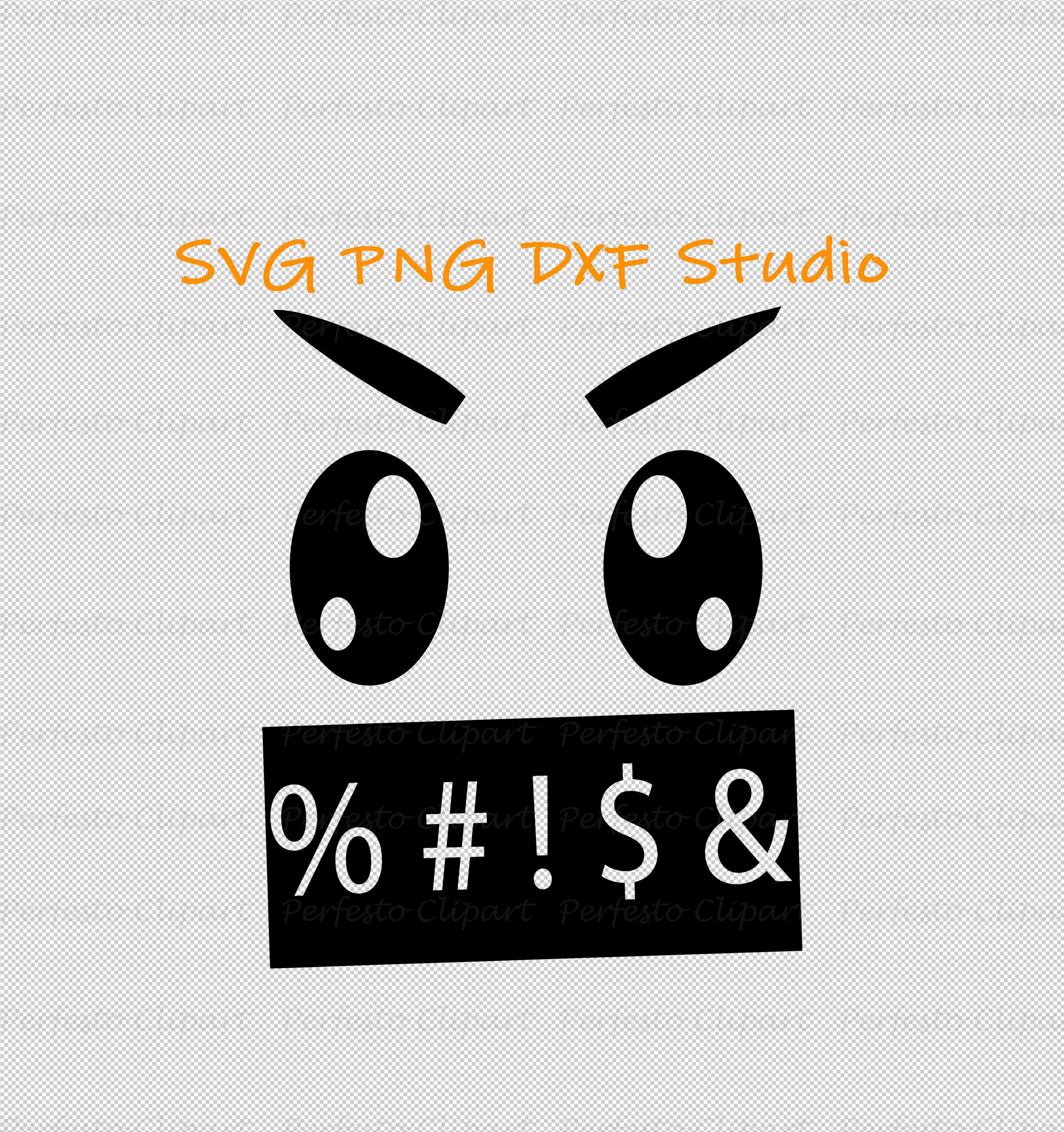 Swearing Emoji SVG PNG Swearing SVG Cursing Svg Cussing | Etsy