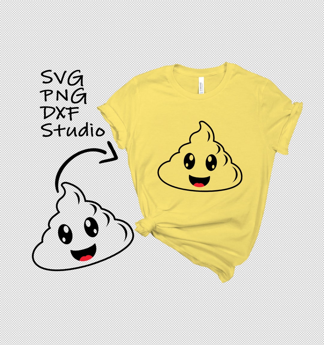 Poop Emoji SVG, PNG, DXF, Poop Emoji Birthday Shirt, Poop Emoji Black ...