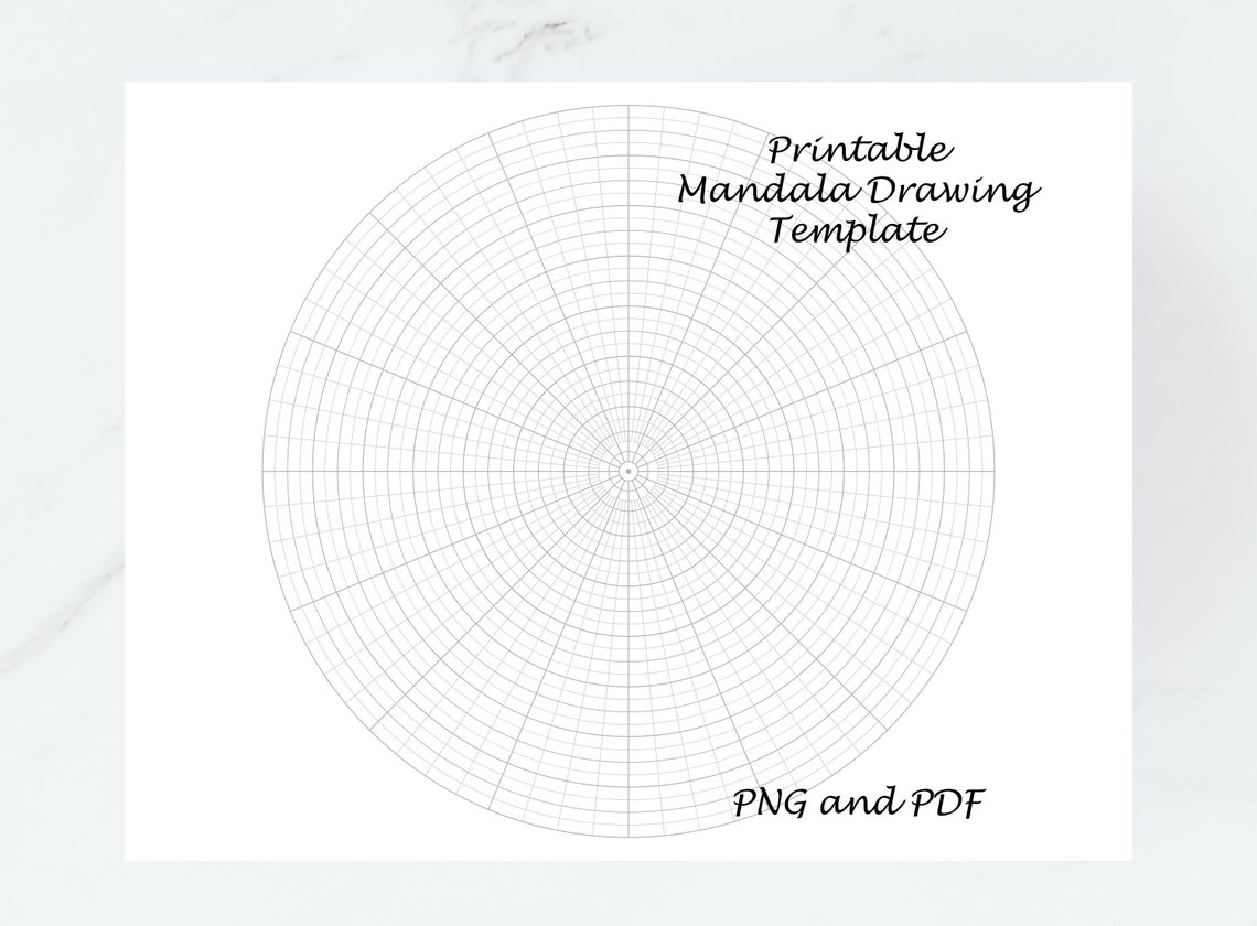 Printable Mandala Drawing Template Digital Mandala Template - Etsy