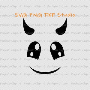Devil Emoji SVG, PNG, Evil Emoji Svg, Evil Smile Svg, Devil Emoji DIY ...