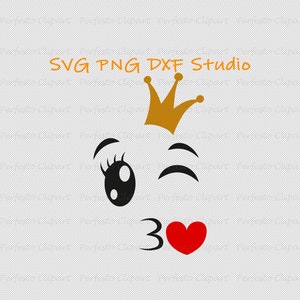 Kissing and Crown Emoji SVG, PNG, Kissing Emoji Svg, Crown Emoji Svg ...