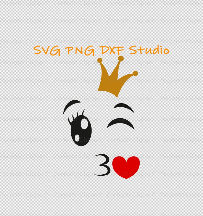 Kissing and Crown Emoji SVG, PNG, Kissing Emoji Svg, Crown Emoji Svg ...