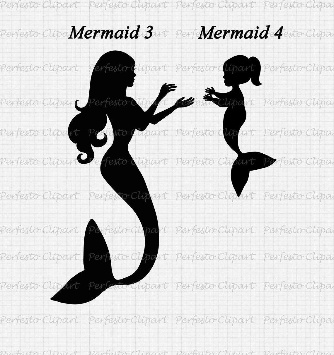Set of 13 Mermaids / Mermaid SVG / PNG Mermaid cliaprts / | Etsy