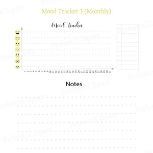 Mood Tracker for Goodnotes, Printable Mood Tracker Template, Daily ...