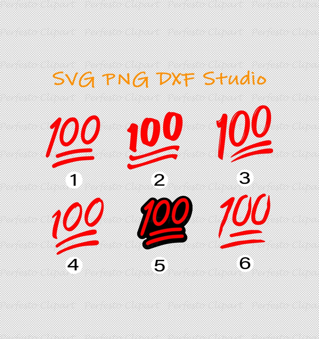 Hundred Points Emoji, Keep It 100 SVG, Emoji SVG, PNG, Perfect Score ...