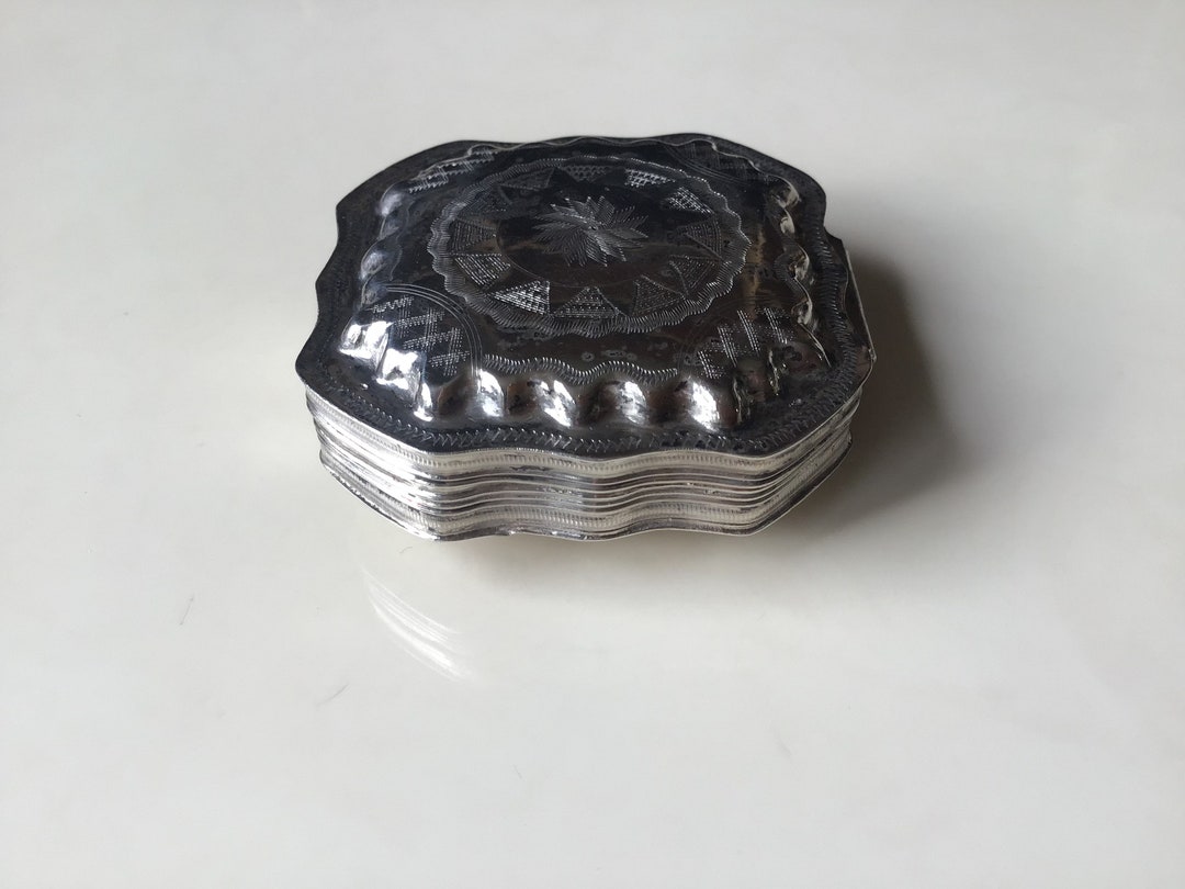 Antique Dutch Silver Peppermint Box Pill Box From 1863 - Etsy