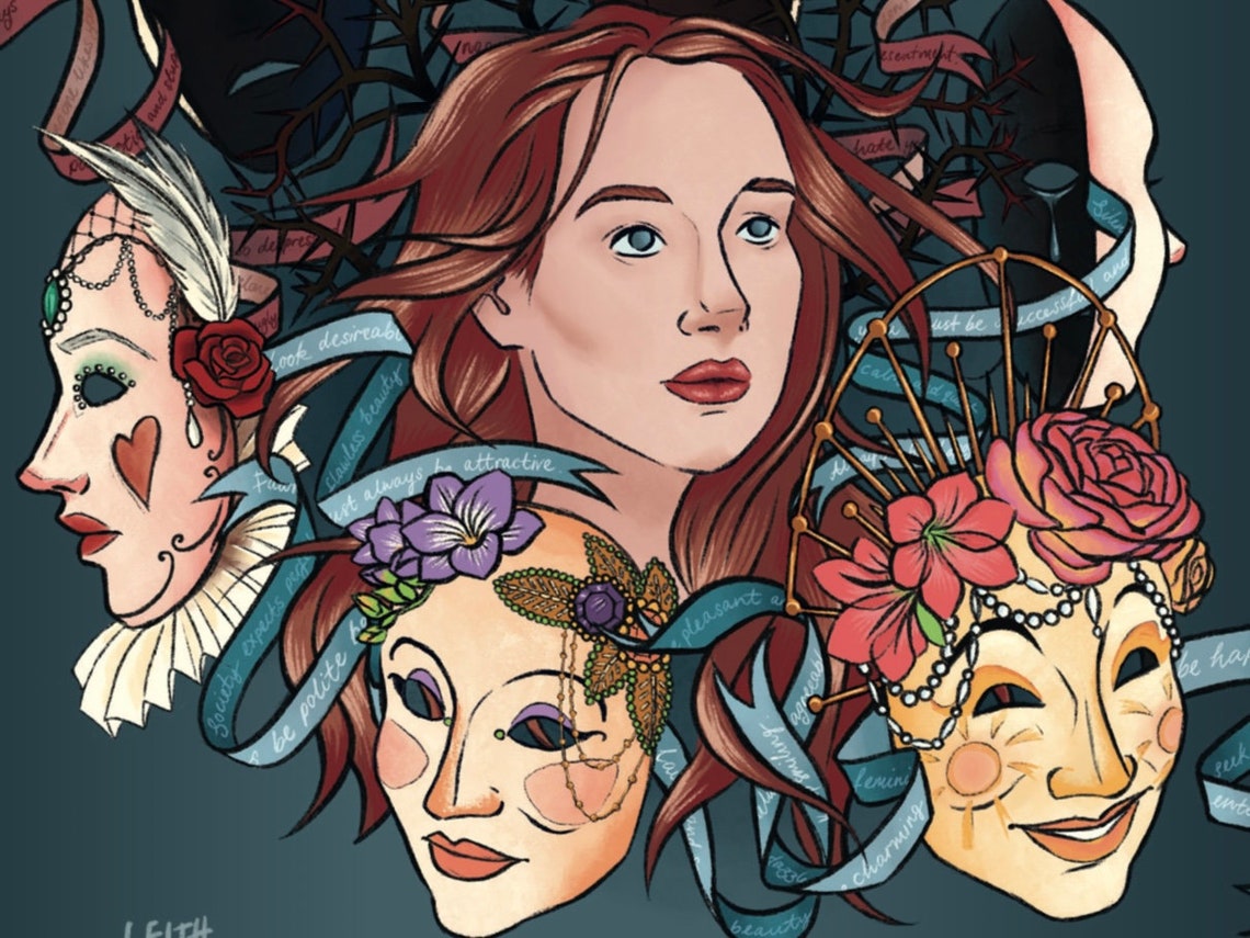 A5 Self Censorship | Unmounted Print | Female Identity Mask Wall Art - Etsy