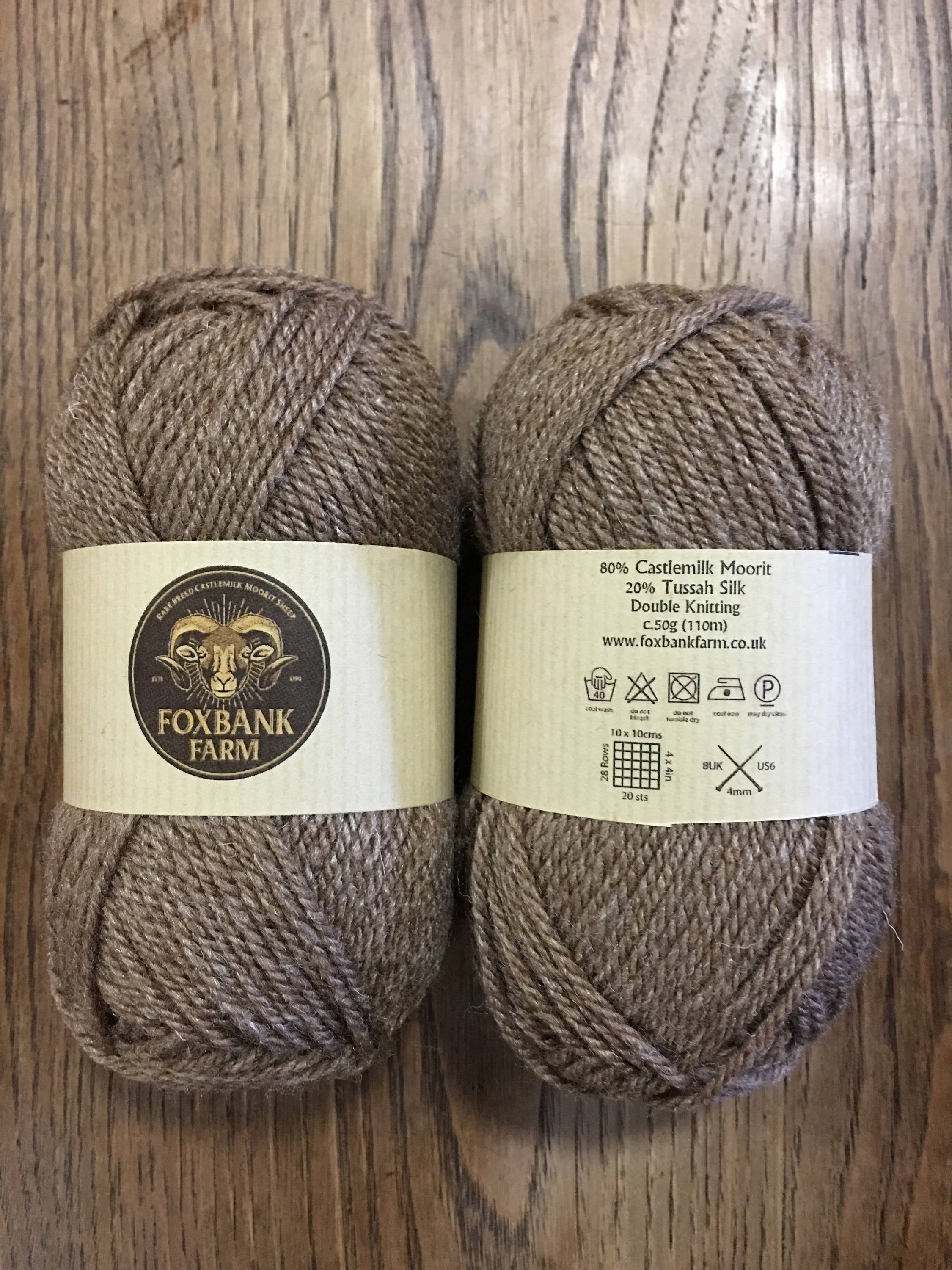 Castlemilk Moorit Luxury Worsted Spun Wool With 20% Tussah Silk. 50 ...