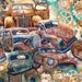Digital Download Print: Rusty Junk Yard. Rusty Old Classic Cars Painted ...
