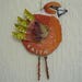 Hawfinch Bird, Faith Wall Hanging (large). Whimsical Bird Wall Hanging ...