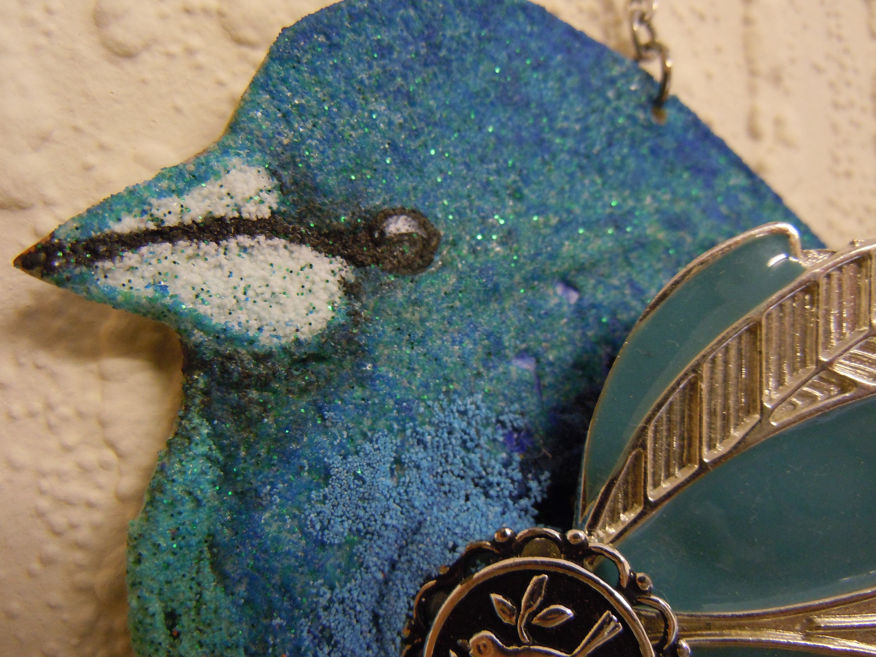 Blue Bird of Hug. Small Indigo Bunting Bird. Inspirational Bird Wall ...