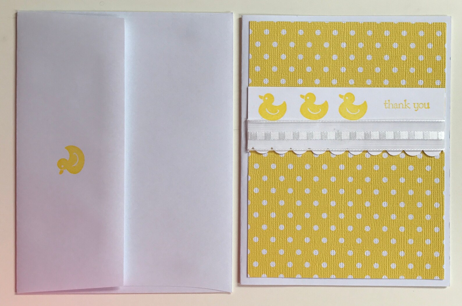 Baby Duck Thank You Card 4 Pack | Etsy